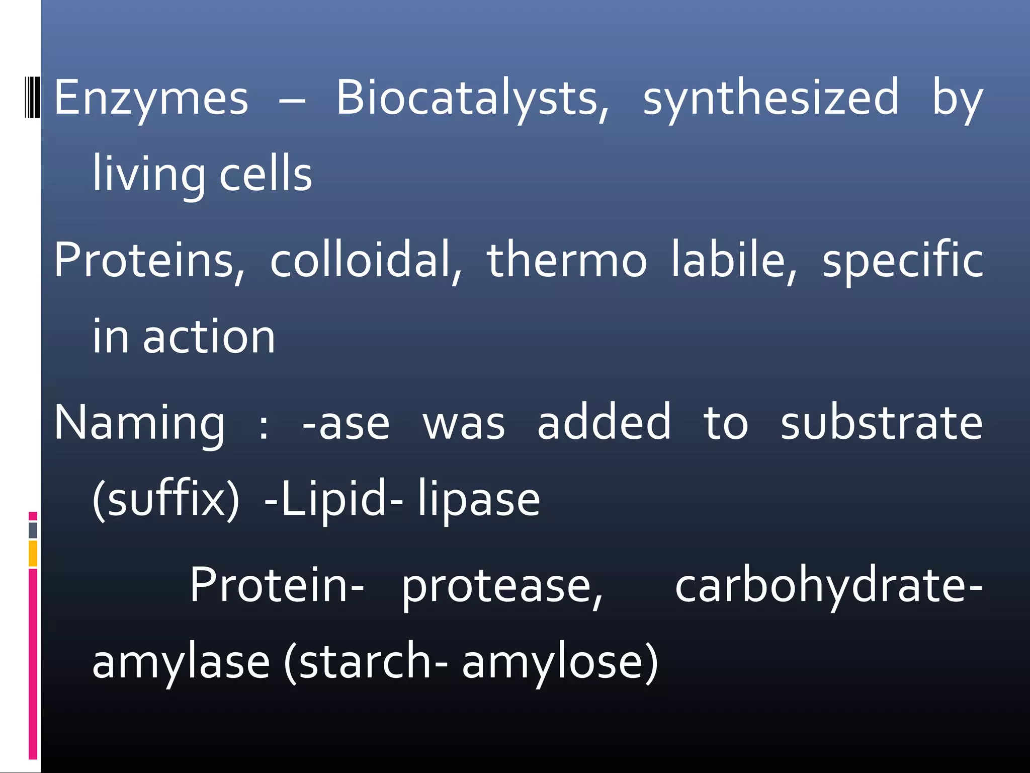 Basics of Enzymes for medical students | PPT