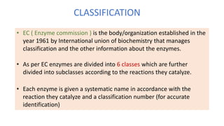 ENZYMES classification,characterstics,silent features | PDF