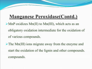 Enzymesandtheirrolesinthebioremediationbeta 160830082429 | PPTX