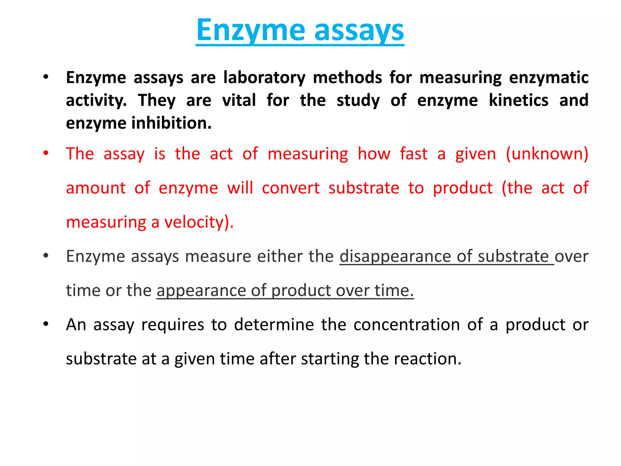 Enzymes assay ppt Best | PPTX