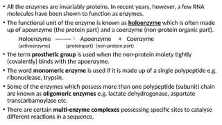 INTRODUCTORY ENZYMOLOGY FOR BIOCHEMISTRY BASICS | PPT