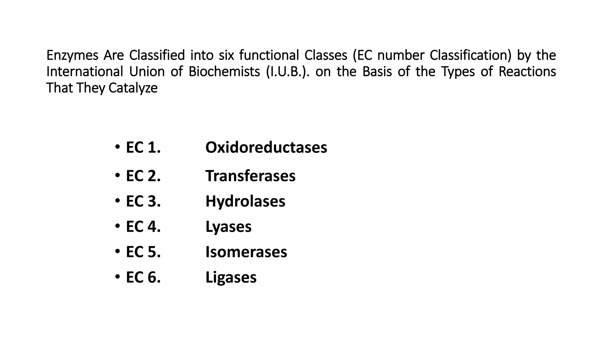 Enzymes classification | PDF