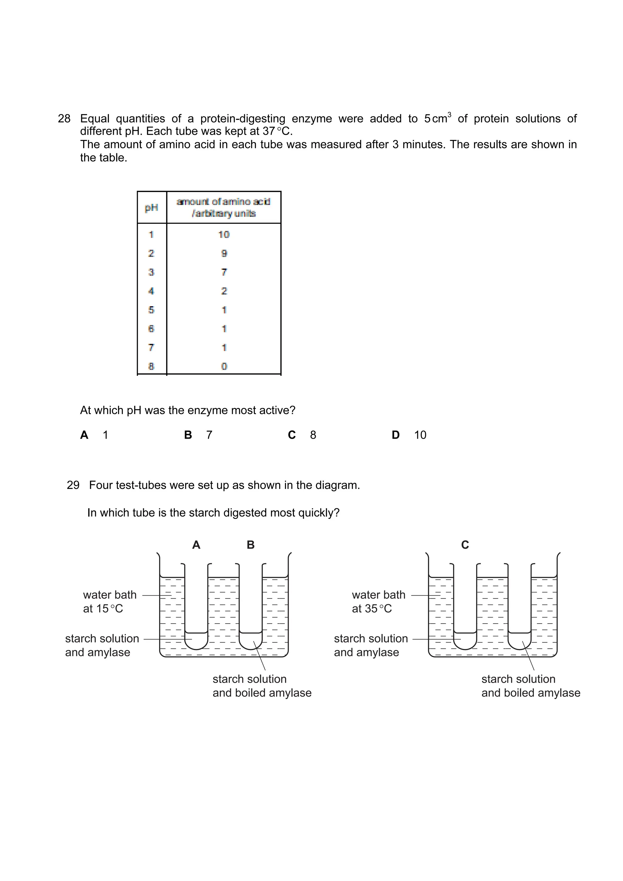 CHAPTER 5 ENZYMES CLASSIFIED PAPER TWO FOR IGCSE STUDENTS | PDF