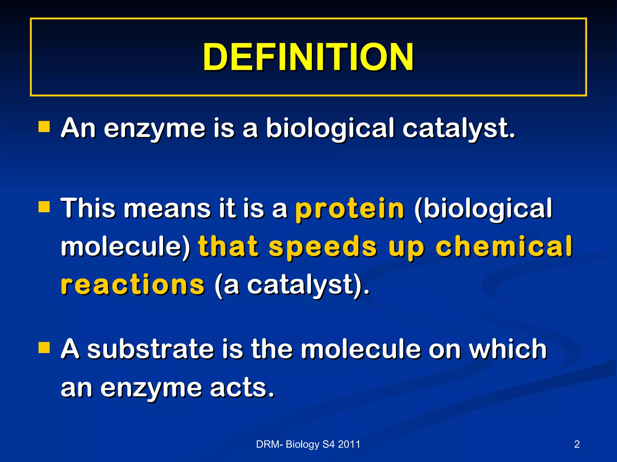 Enzymes for S4 2011-IGCSE LEVEL | PPS