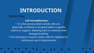 Enzymes immobilization in biochemical engineering | PPTX