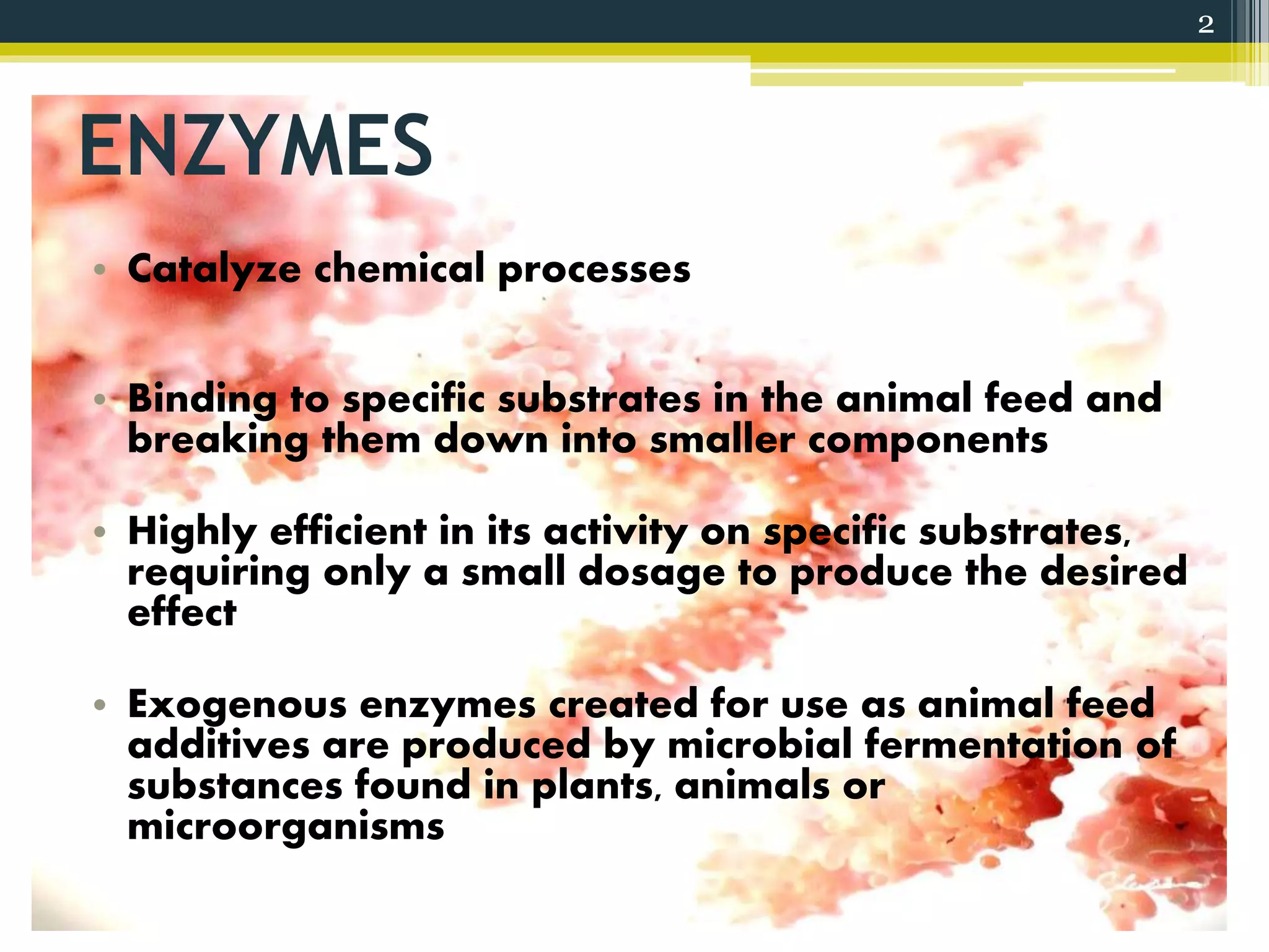 Enzymes in animal feed | PPTX