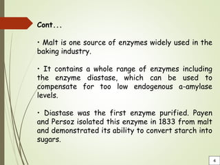 Enzymes used in Bakery Industry | PPTX