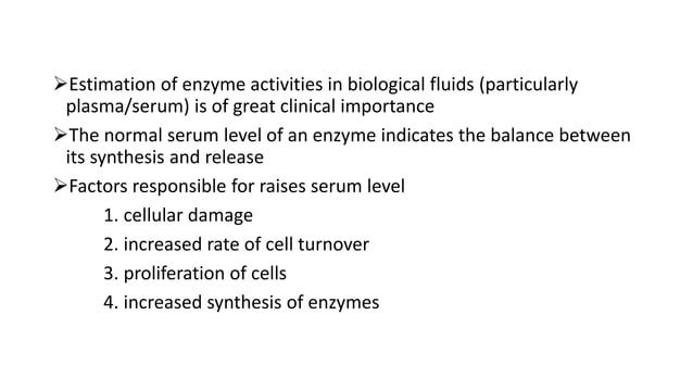 Enzymes in disease diagnosis | PPT