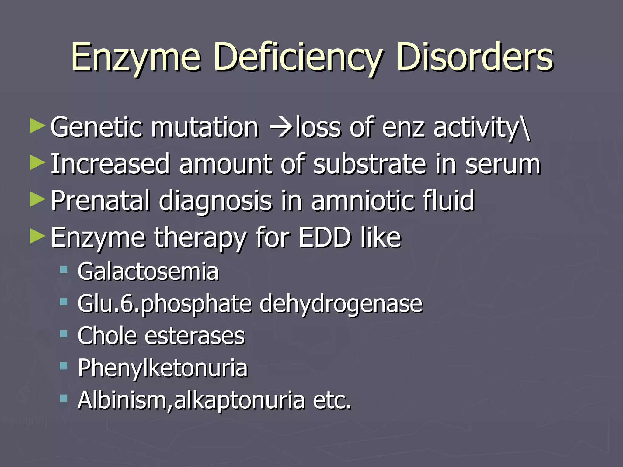 Enzymes In Diseases | PPT
