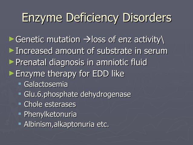 Enzymes In Diseases | PPT