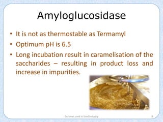 Application of Enzymes in food industry | PPTX