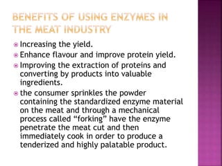 Enzymes in meat industry | PPTX