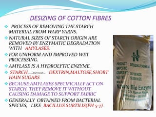Enzymes in textiles | PPTX