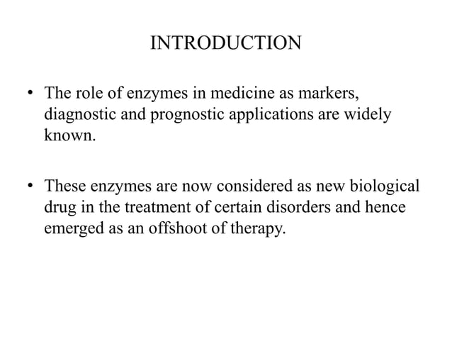 Enzymes in therapy | PPT