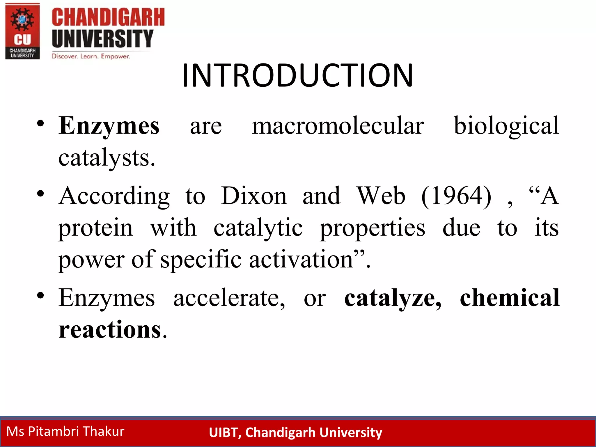 Enzymes introduction | PPT