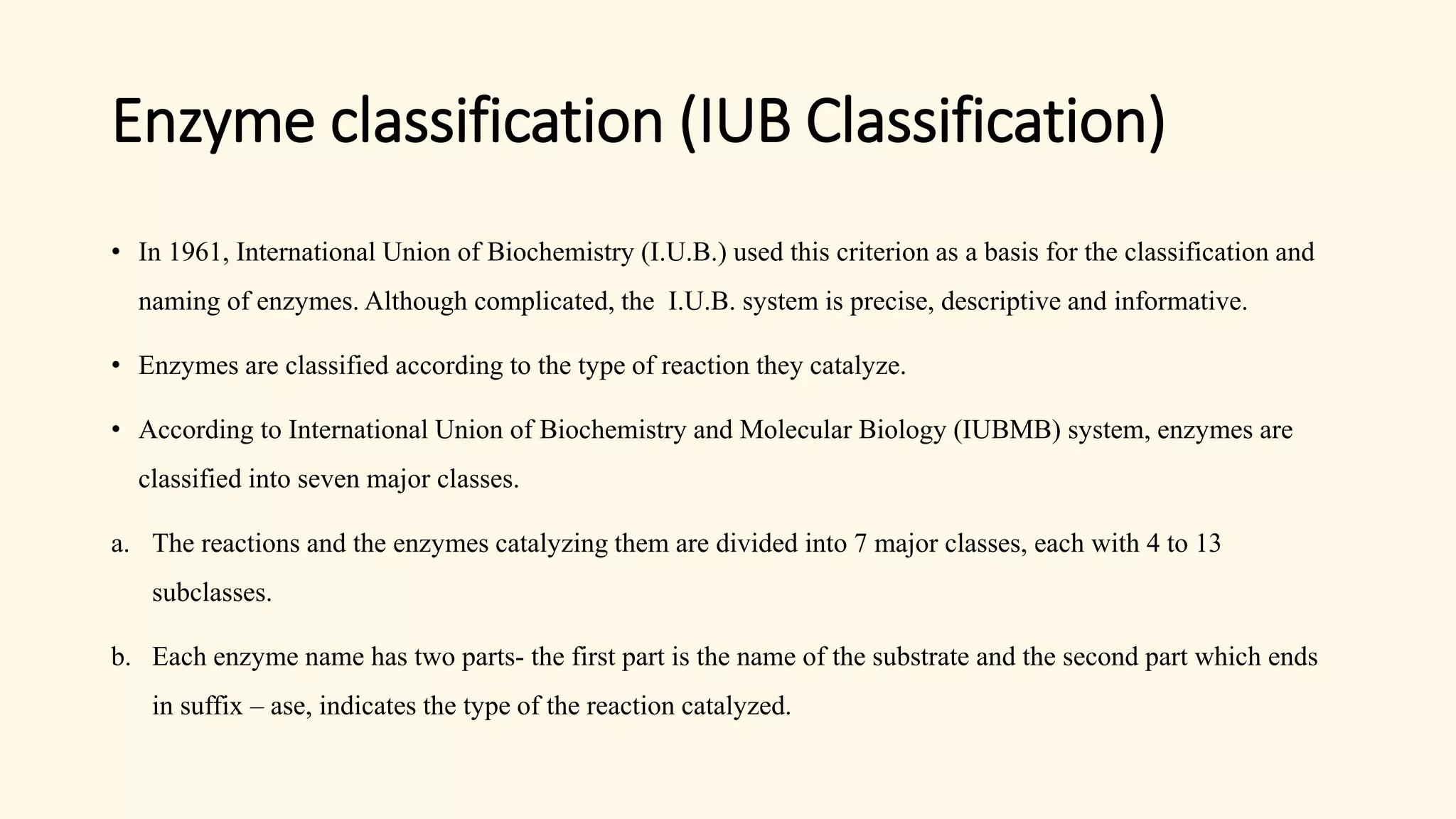 Enzymes(introduction,nomenclature and classification) | PDF