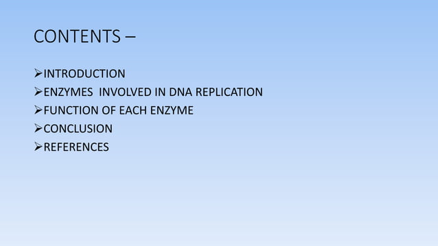 Enzymes involved in DNA replication | PPTX