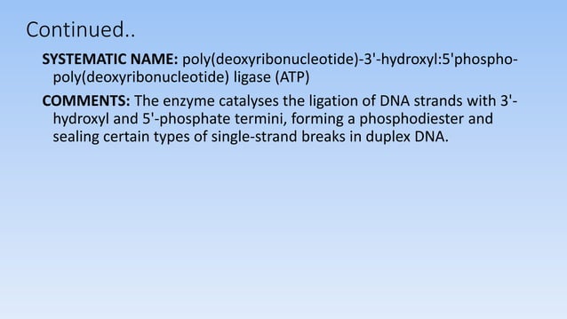 Enzymes involved in DNA replication | PPTX