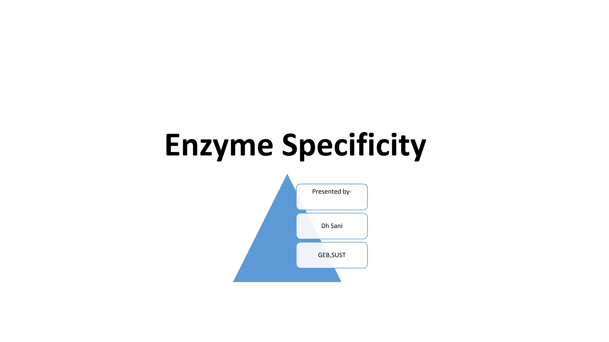 Enzyme specificity | PPTX