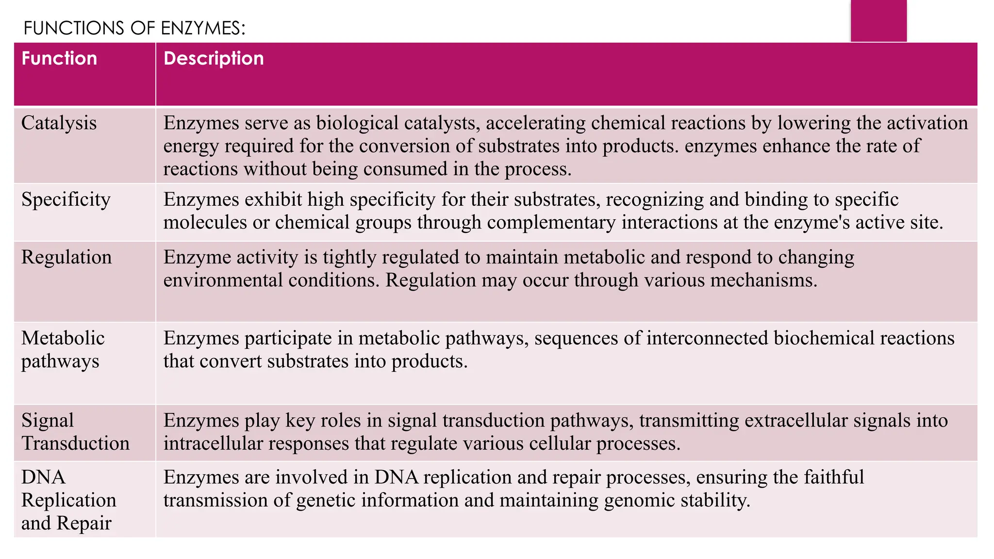 ENZYMES Property Biology for Engineering | PPT