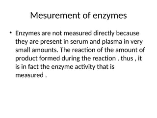 ENZYMES PPT Bsc medical lab science and technology | PPTX