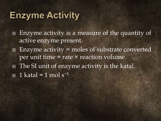 Enzymes (Definition, characteristics, mechanism action, activity ...