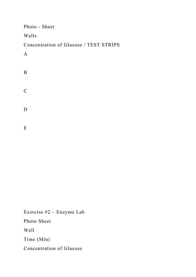 Enzymes Temperature, pH, andSpecificityHands-on labs, in.docx