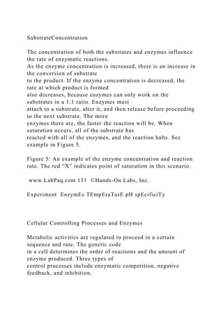 Enzymes Temperature, pH, andSpecificityHands-on labs, in.docx