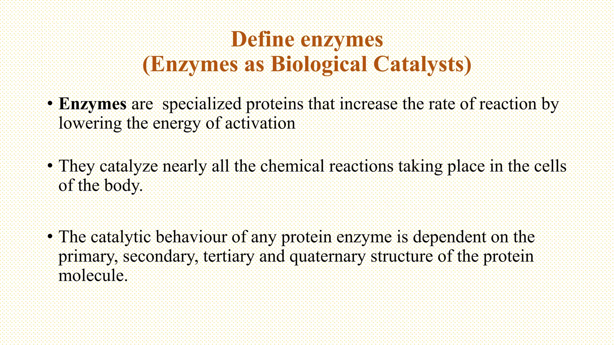 Enzyme structure and Mechanism of Action | PPTX