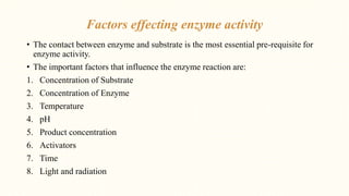 Enzyme structure and Mechanism of Action | PPTX
