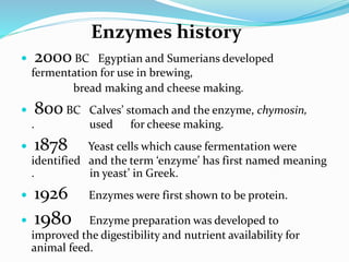 Enzymes used in food industry | PPTX