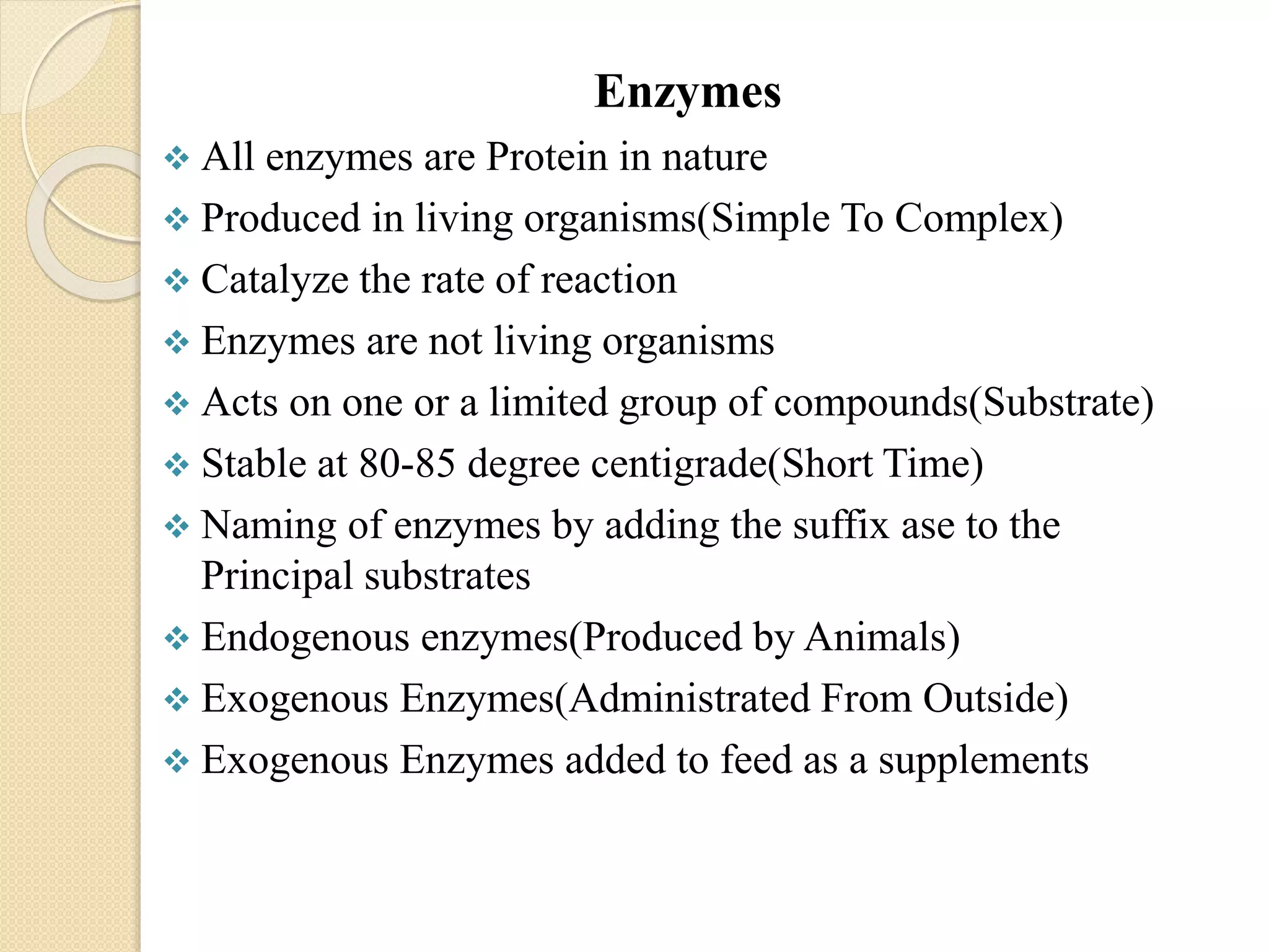 Enzymes used in poultry and ruminant nutrition | PPTX