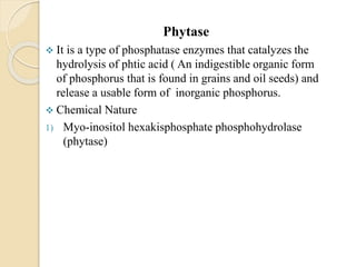 Enzymes used in poultry and ruminant nutrition | PPTX