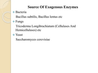 Enzymes used in poultry and ruminant nutrition | PPTX