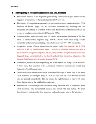 Enzymes used in RDT | PDF