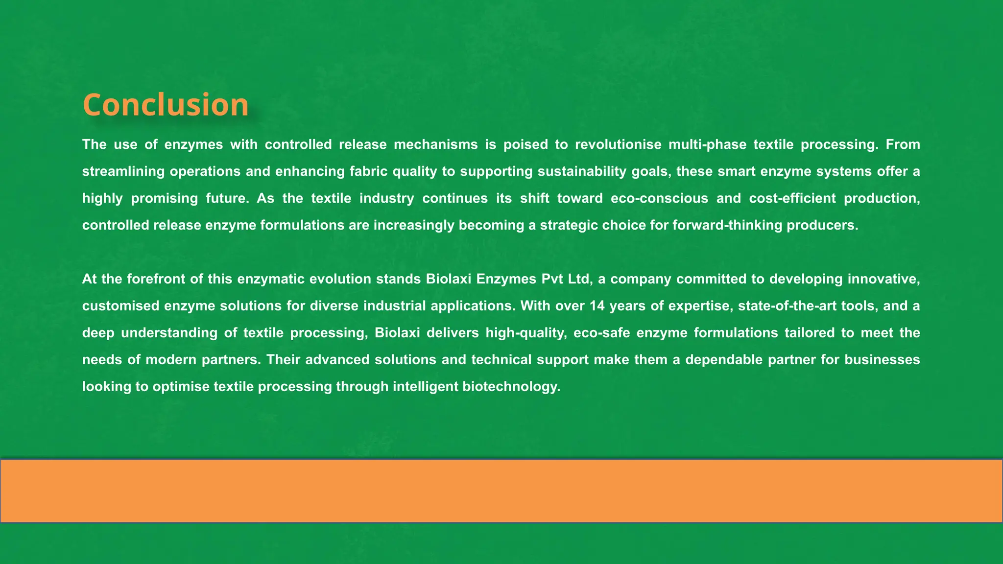 Precision Enzymes for Complex Fabric Treatments | PPTX