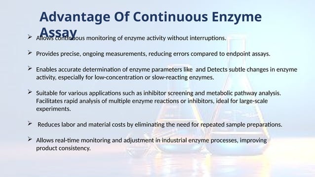 Enzyme assay (Continuous Enzyme Assays).PPT | Chemistry | Science