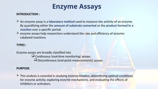Enzyme assay (Continuous Enzyme Assays).PPT