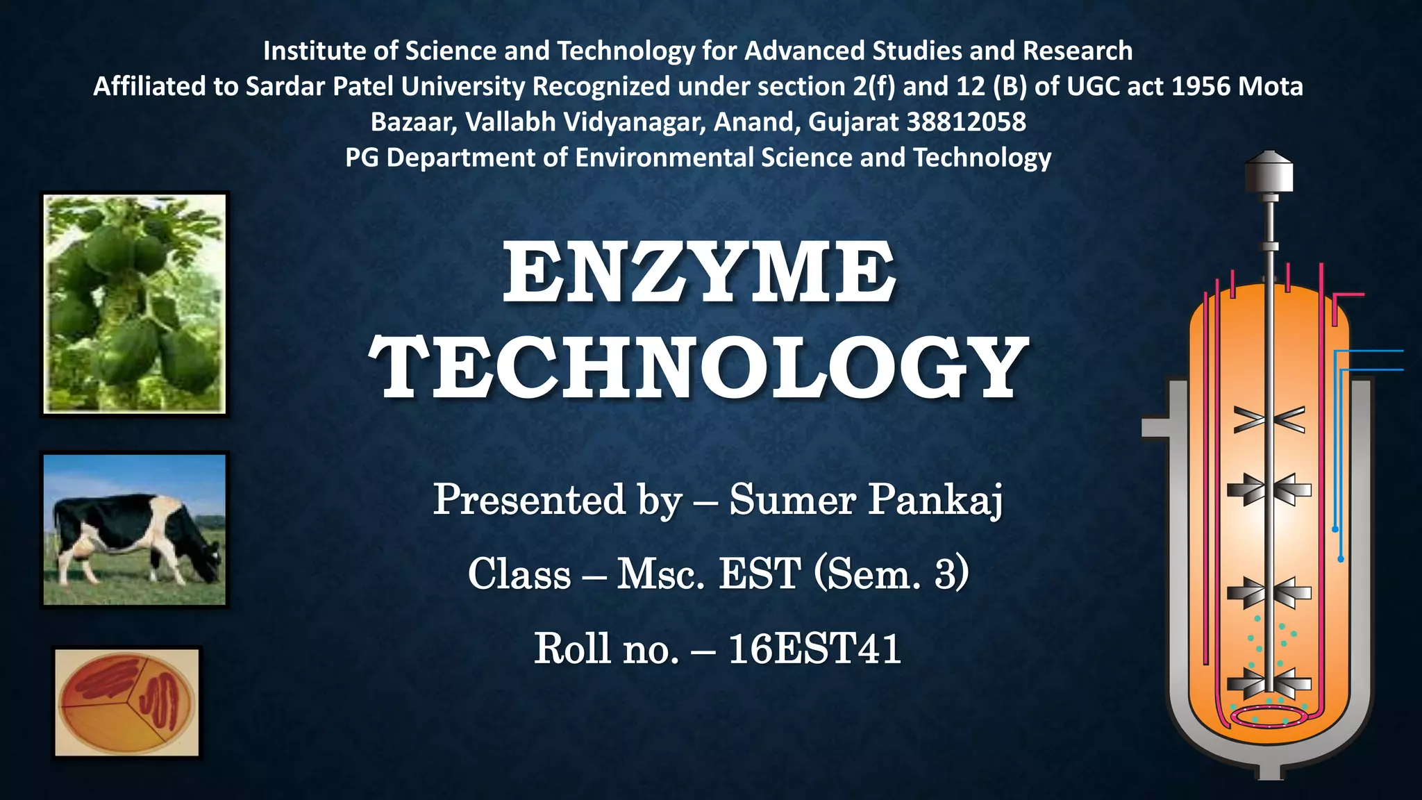 Enzyme technology | PPTX