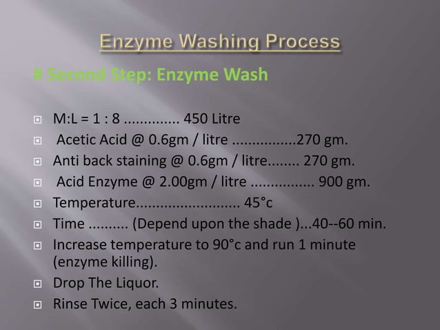 Enzyme wash | PPTX | Home Appliances | Home & Garden