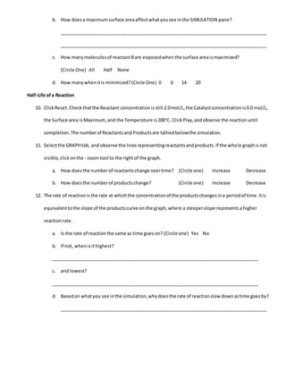 Enzyme work sheet | DOCX