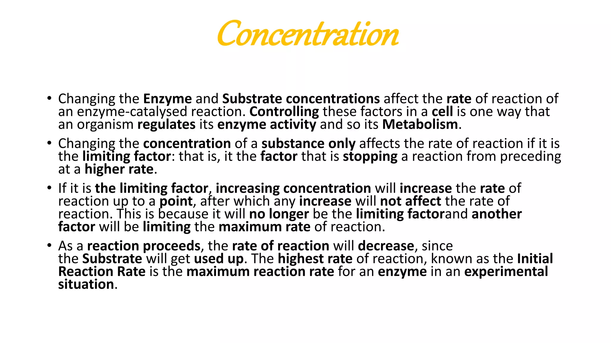 Enzymology ii factors affecting enzyme activity | PPTX