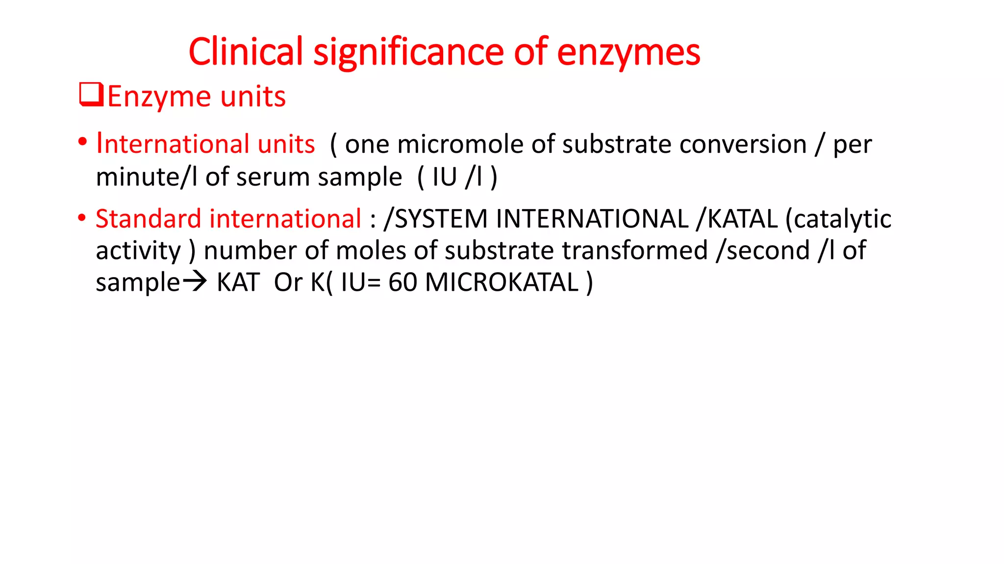 Enzymology clinical significance of enzymes and isoenzymes | PDF
