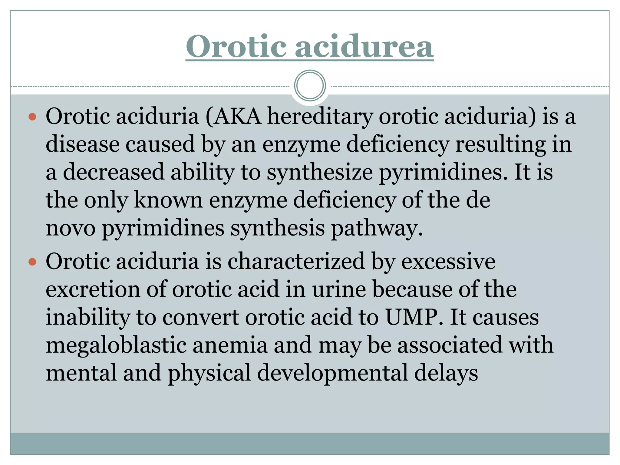 Orotic Aciduria Ppt