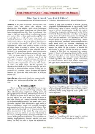 User Interactive Color Transformation between Images | PDF