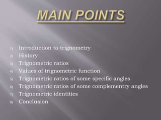 Introduction to trignometry | PPTX