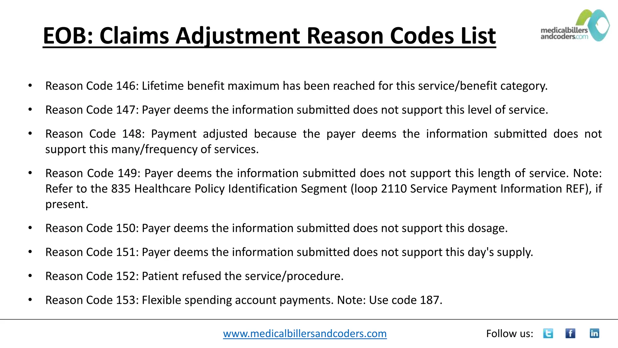EOB- Claims Adjustment Reason Codes List.pptx