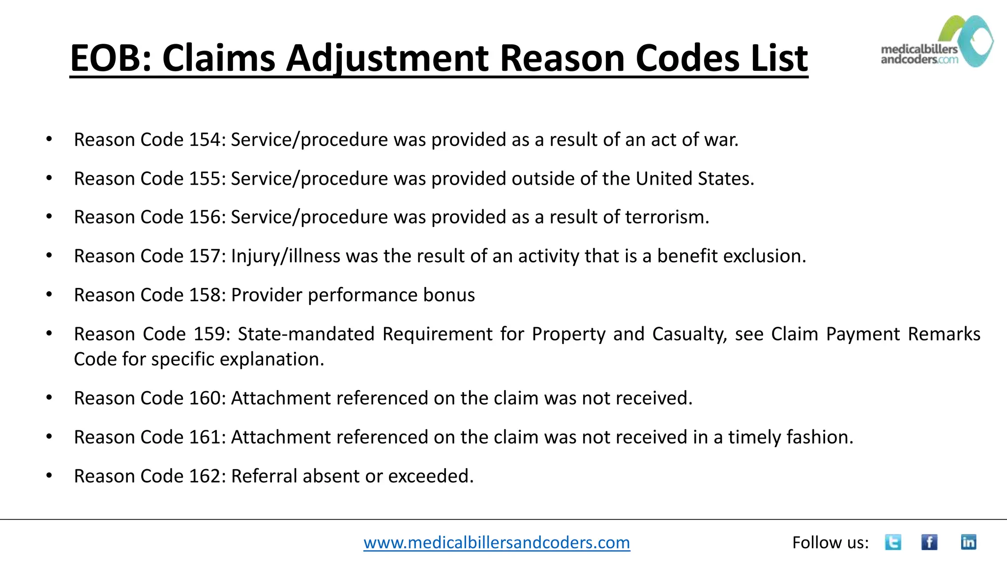 EOB- Claims Adjustment Reason Codes List.pptx
