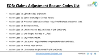 EOB- Claims Adjustment Reason Codes List.pptx