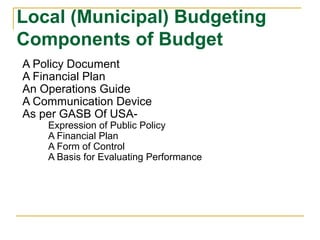 Local Planning, Budgeting, Fiscal Discipline | PPT
